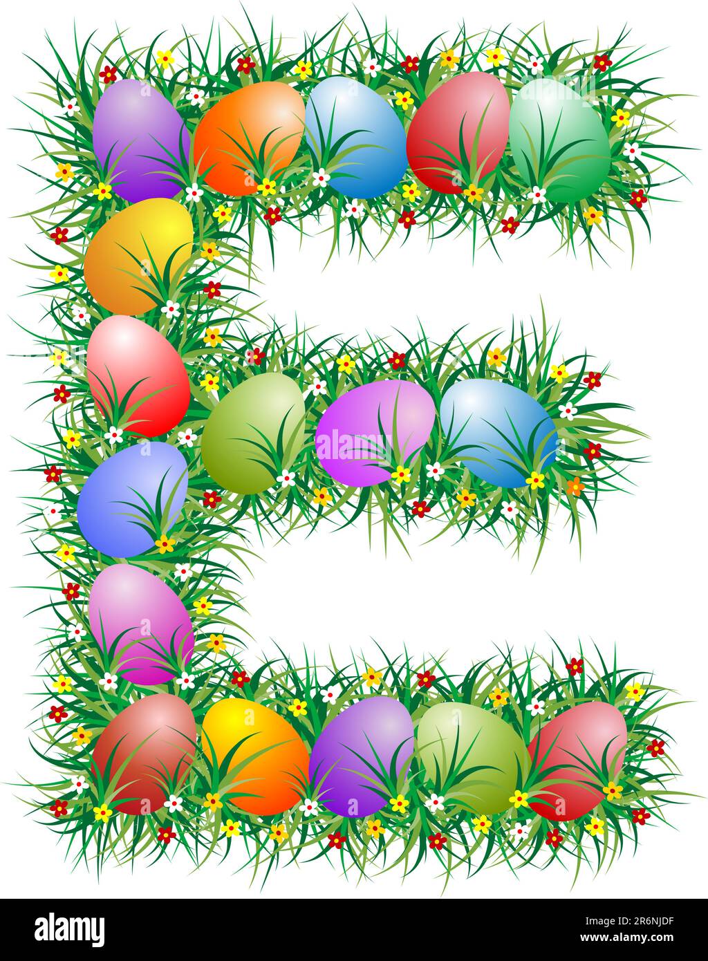 Easter letter with eggs hidden in the grass Stock Vector Image & Art ...