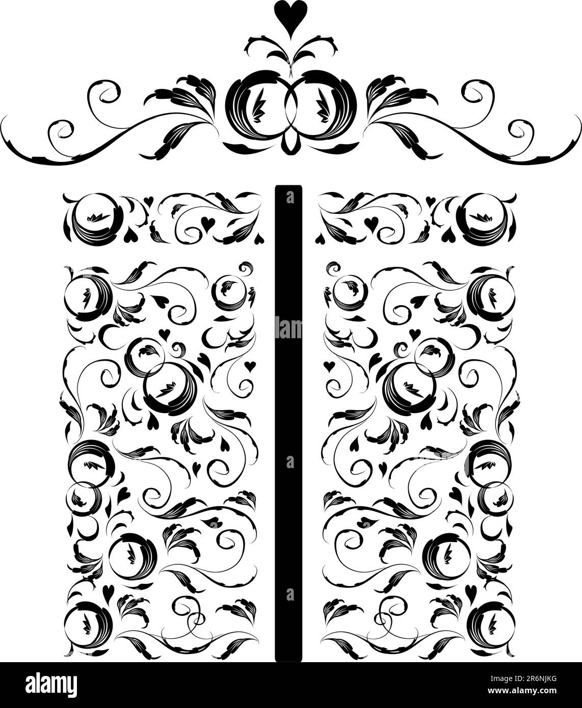 Floral gift wrap design Stock Vector Images - Alamy