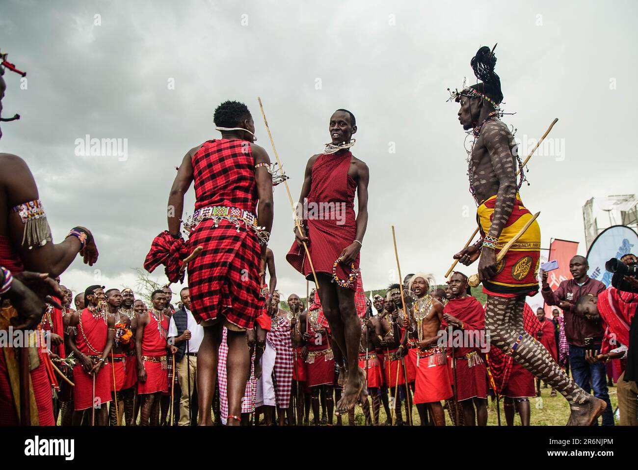 Narok, Kenya. 10th June, 2023. Maasai men wearing their traditional ...