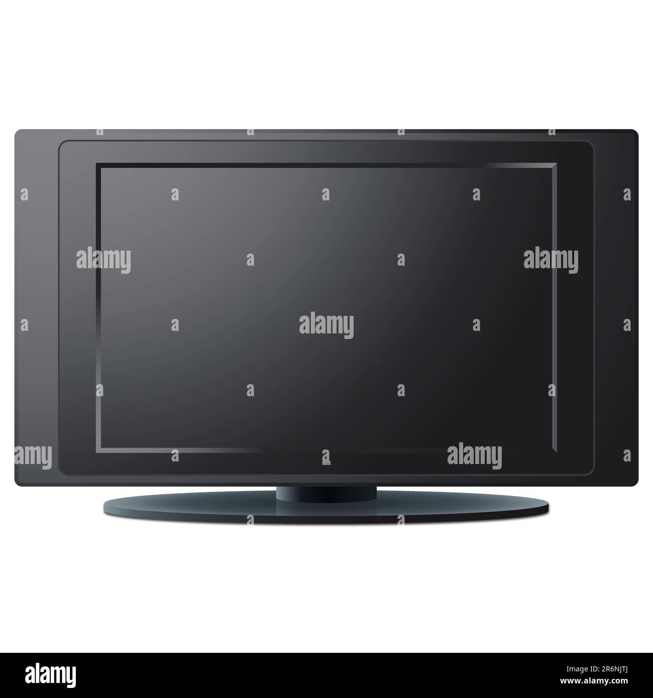 Modern LCD TV set over a white background Stock Vector Image & Art - Alamy