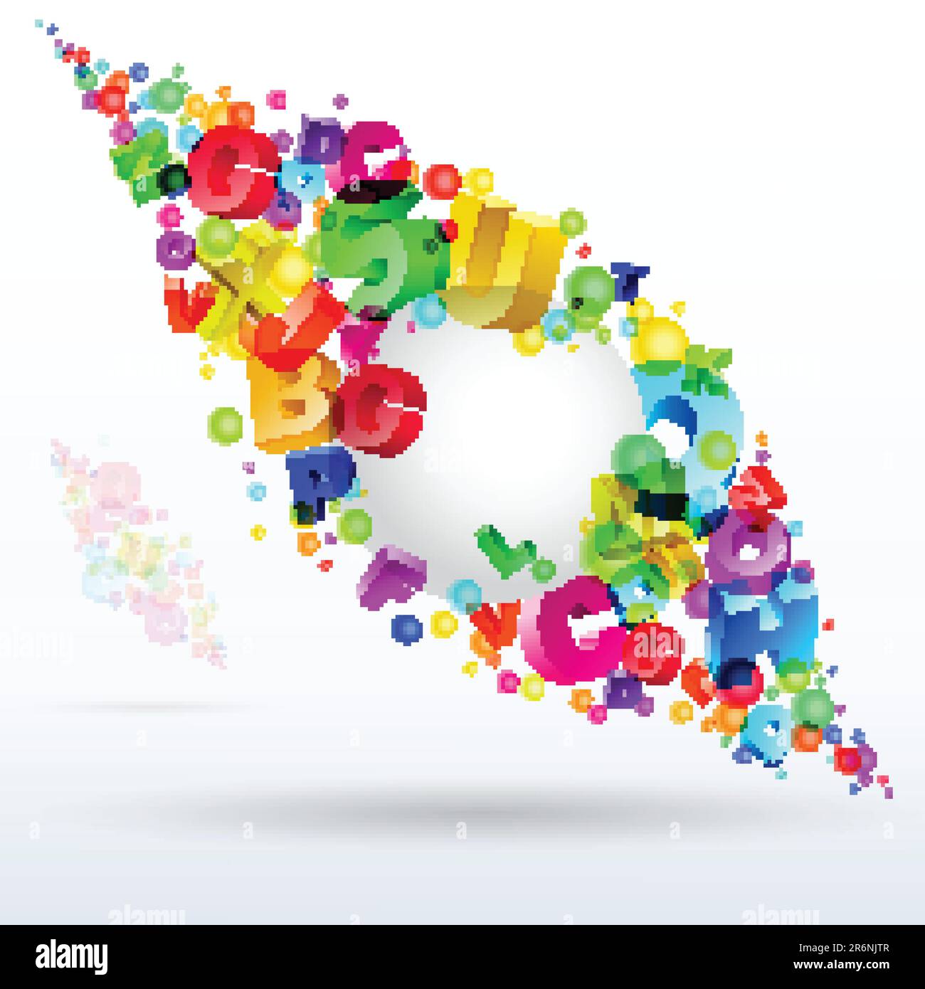 vector background illustration with rainbow letters Stock Vector Image ...