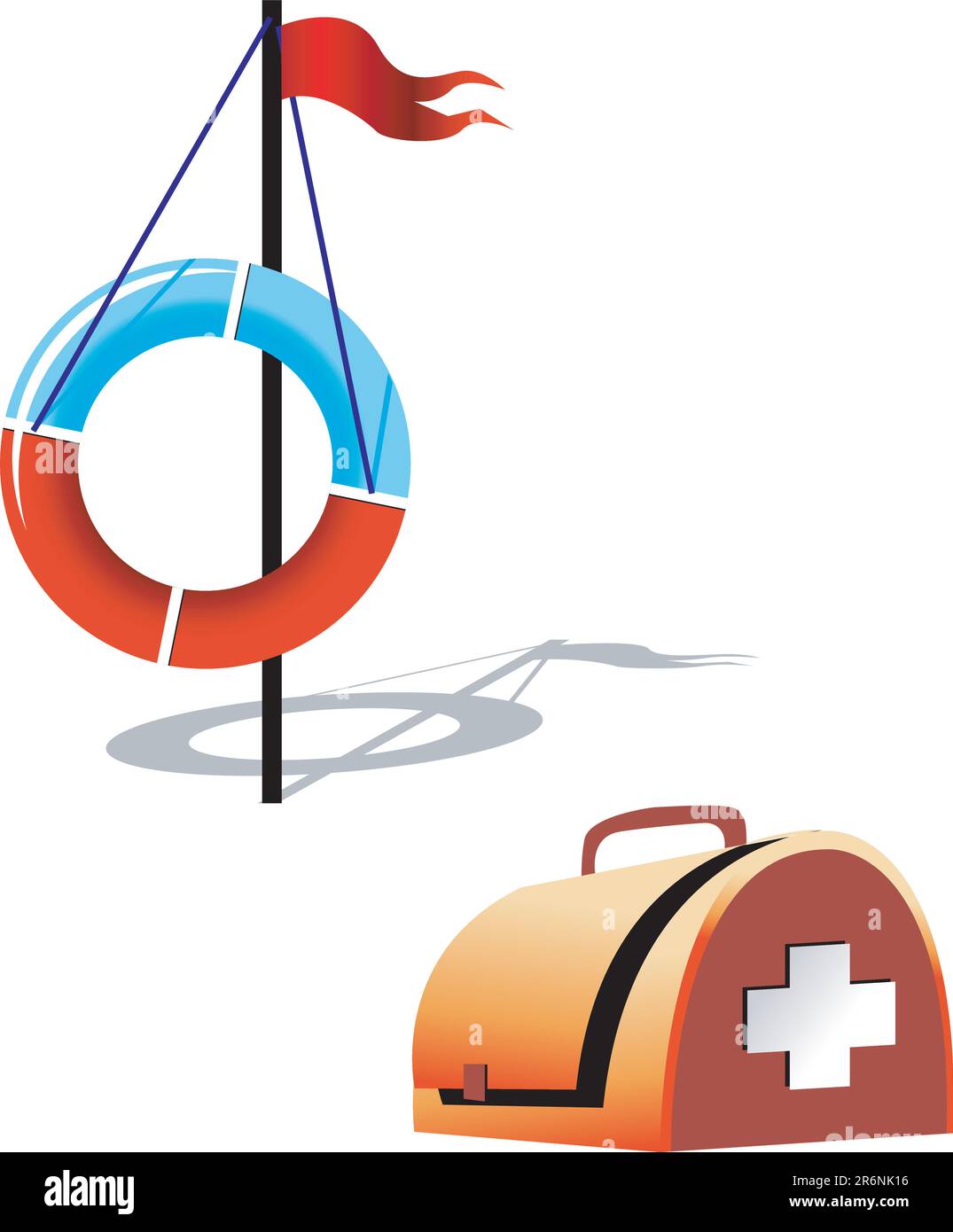 Ring-buoy and first-aid set Stock Vector Image & Art - Alamy