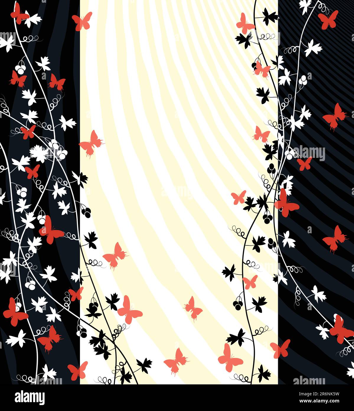 Red Butterfly Borders