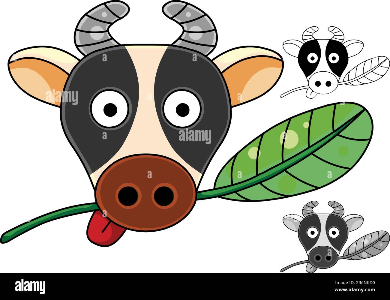 A cute cow cartoon illustration Stock Vector Image & Art - Alamy