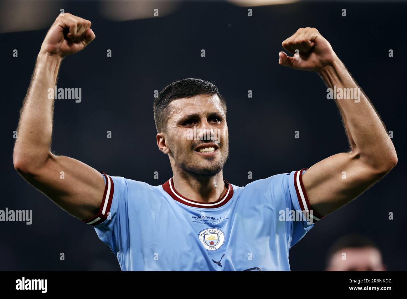 ISTANBUL - Rodri of Manchester City FC celebrates the 1-0 victory after ...