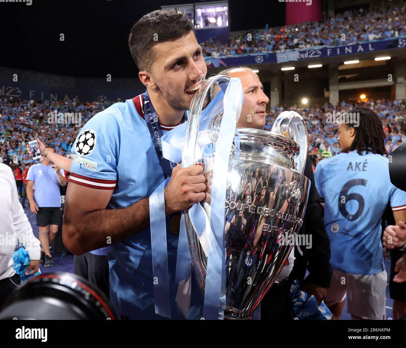 Istanbul, Turkey. 10th June, 2023. Rodri of Manchester City with the ...