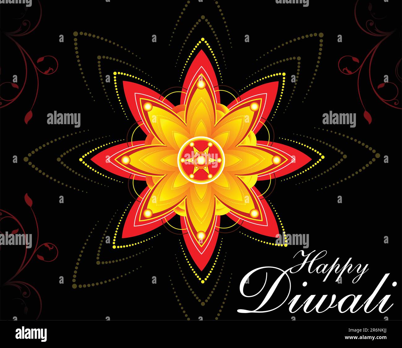 diwali floral background vector illustration Stock Vector Image & Art ...