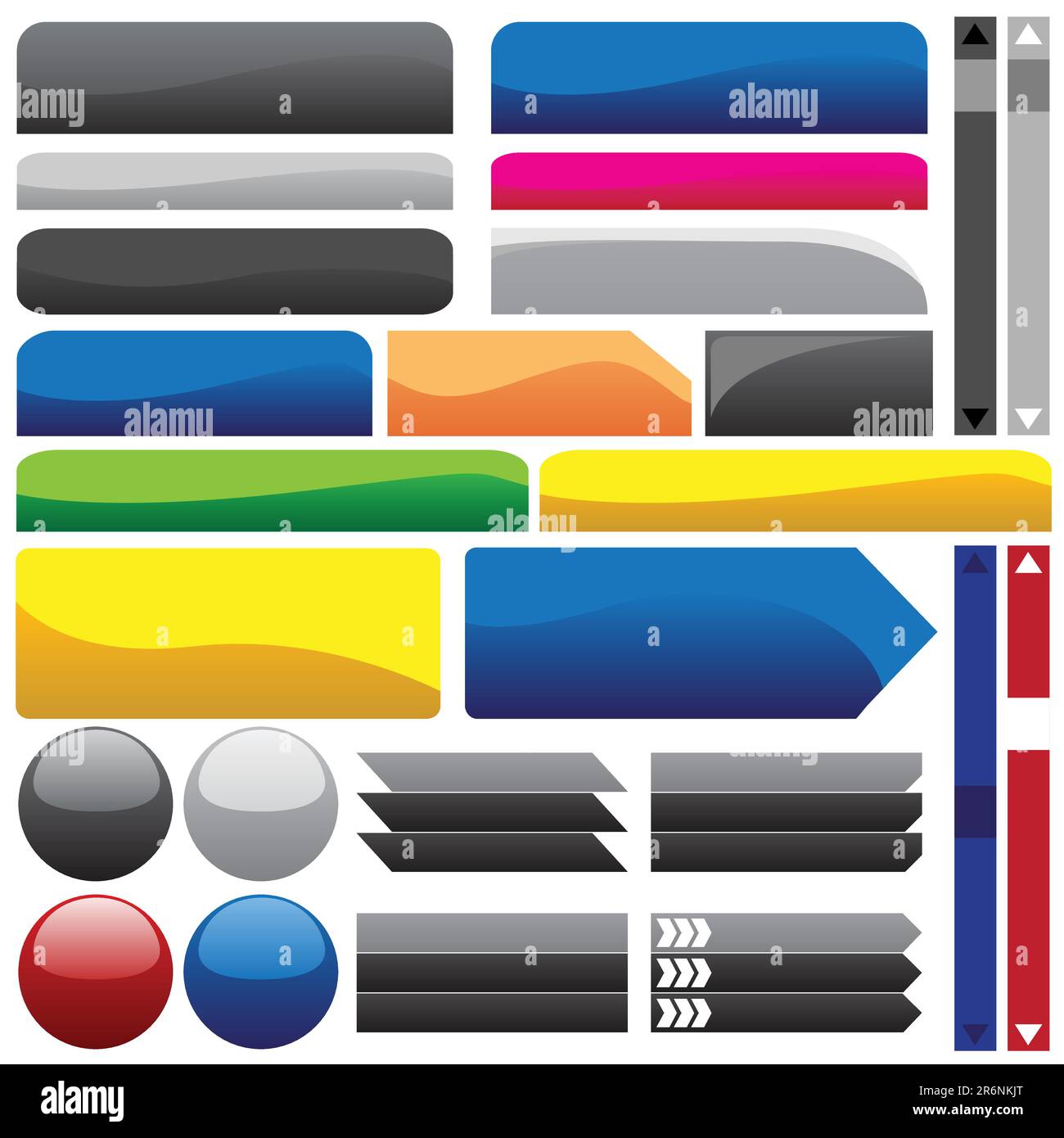 vector set of glossy web buttons Stock Vector Image & Art - Alamy