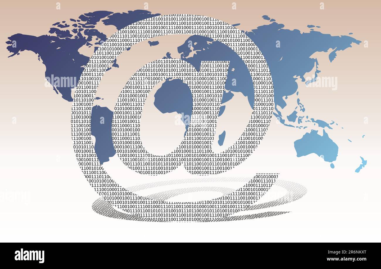 detailed binary world - vector illustration Stock Vector Image & Art - Alamy