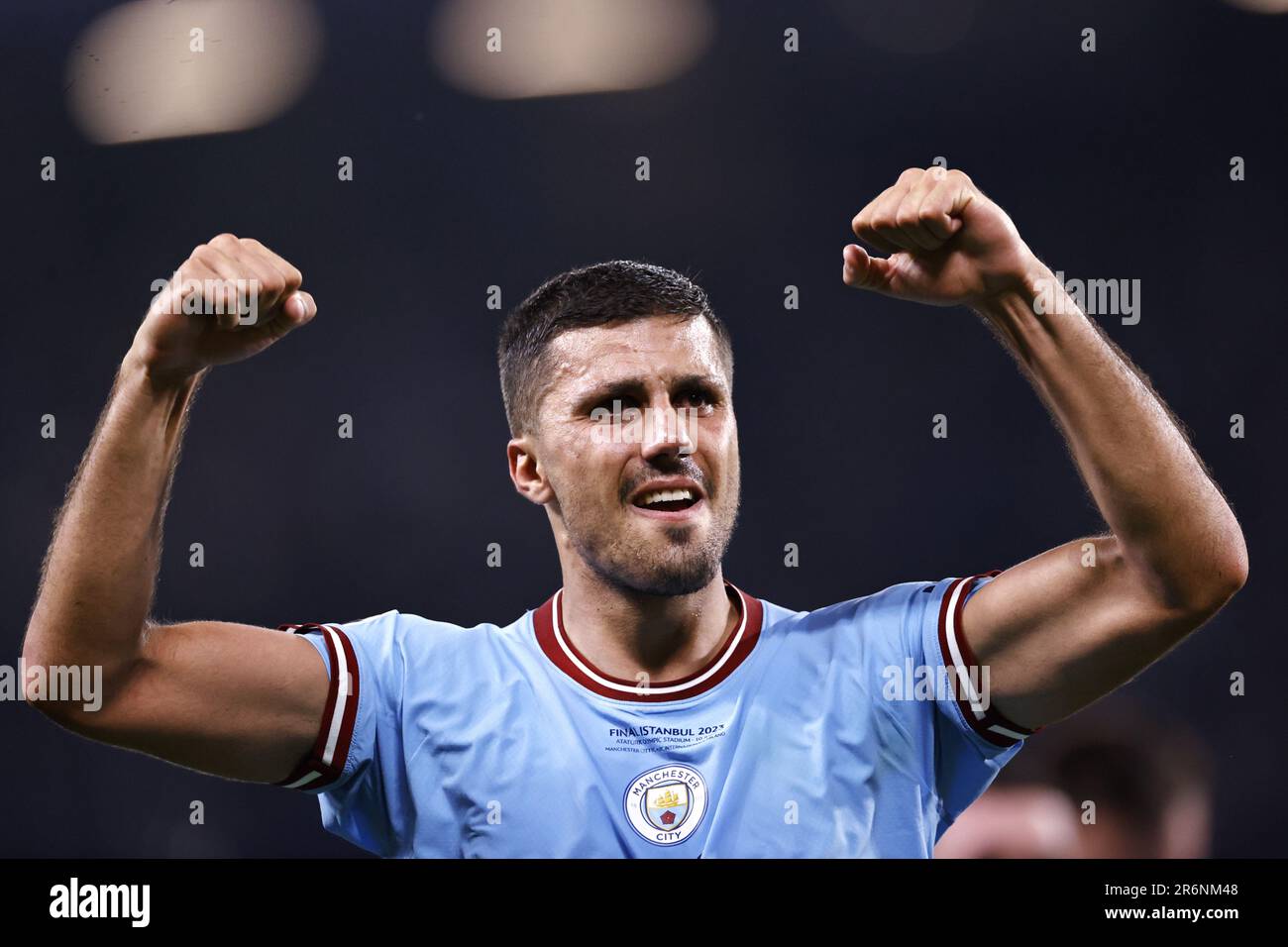 ISTANBUL - Rodri of Manchester City FC celebrates the 1-0 victory after ...