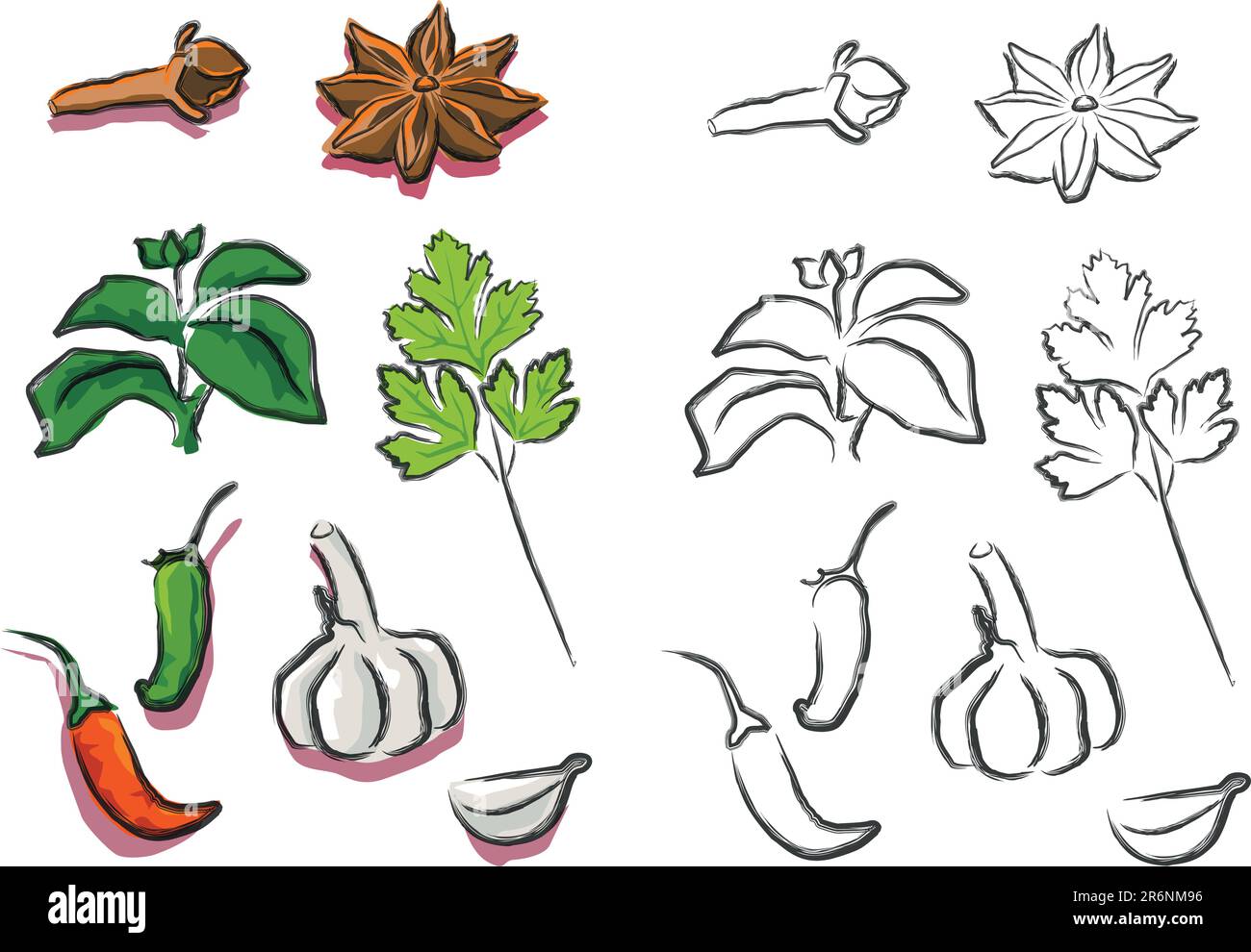 Plant food variety Cut Out Stock Images & Pictures - Alamy