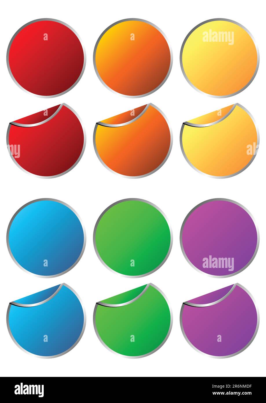 Promotional stickers with different colors over white Stock Vector ...