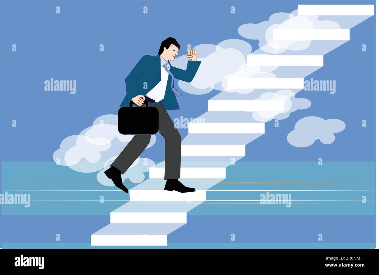 Man going upstairs Stock Vector Images - Alamy