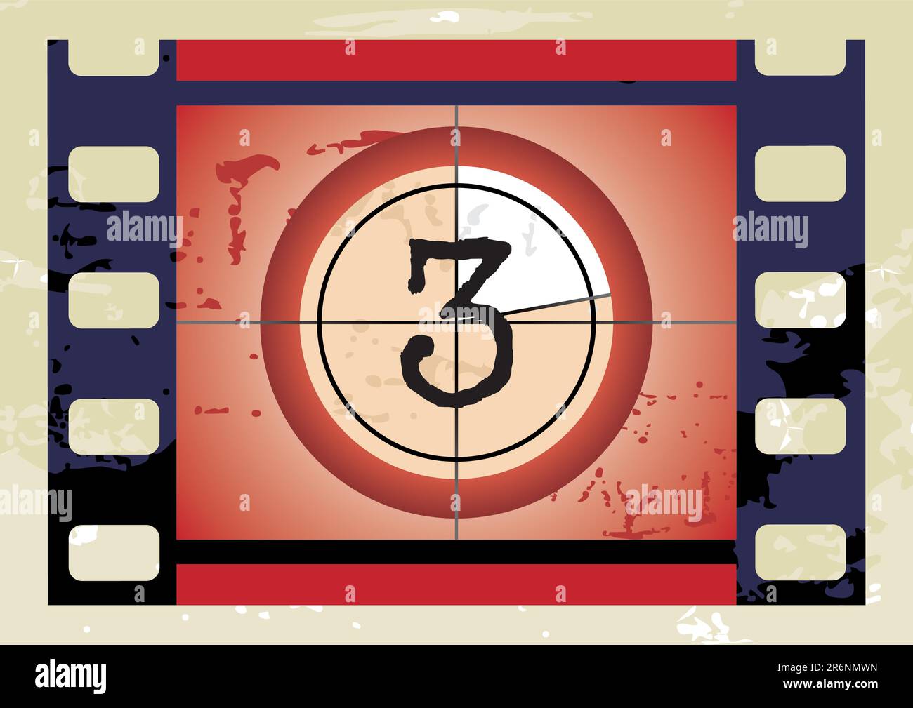 Film projector countdown Stock Vector Images - Alamy