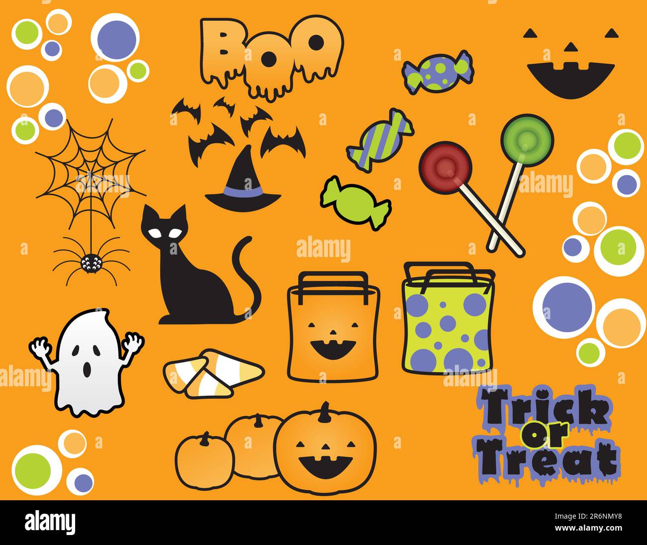 Halloween pumpkin candy corn Stock Vector Images - Alamy