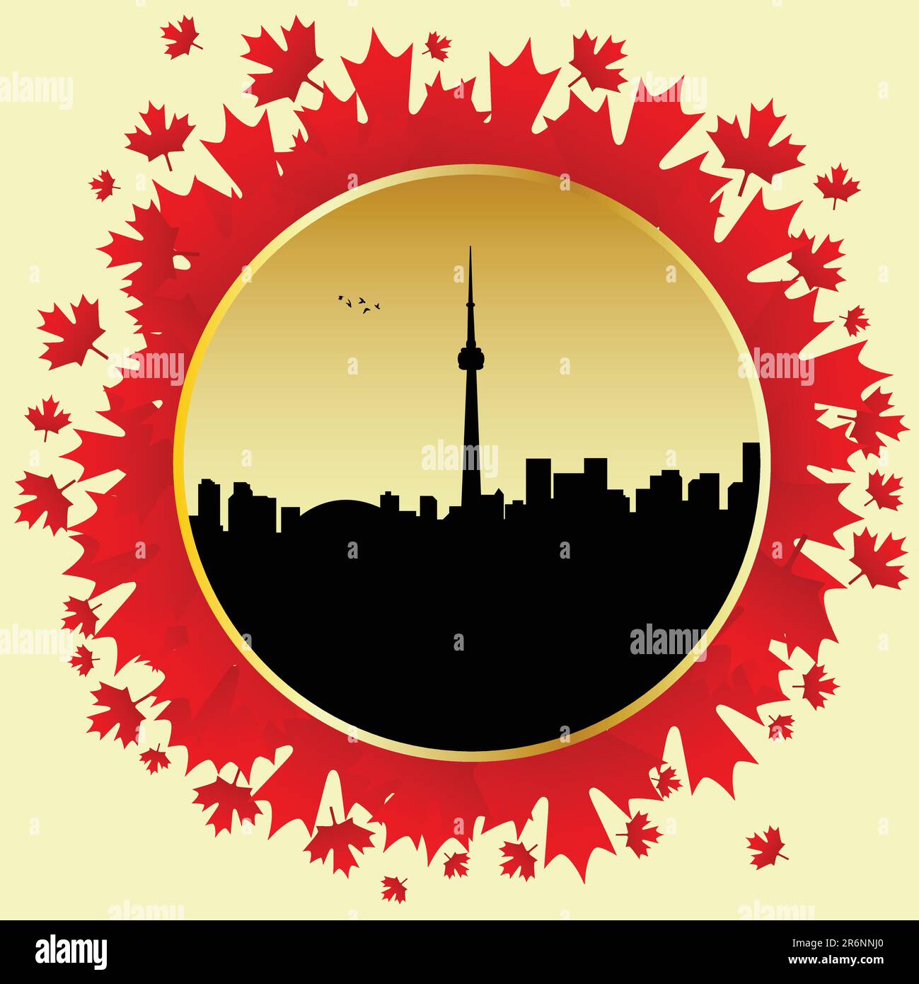 Canada toronto tower flag Stock Vector Images - Alamy