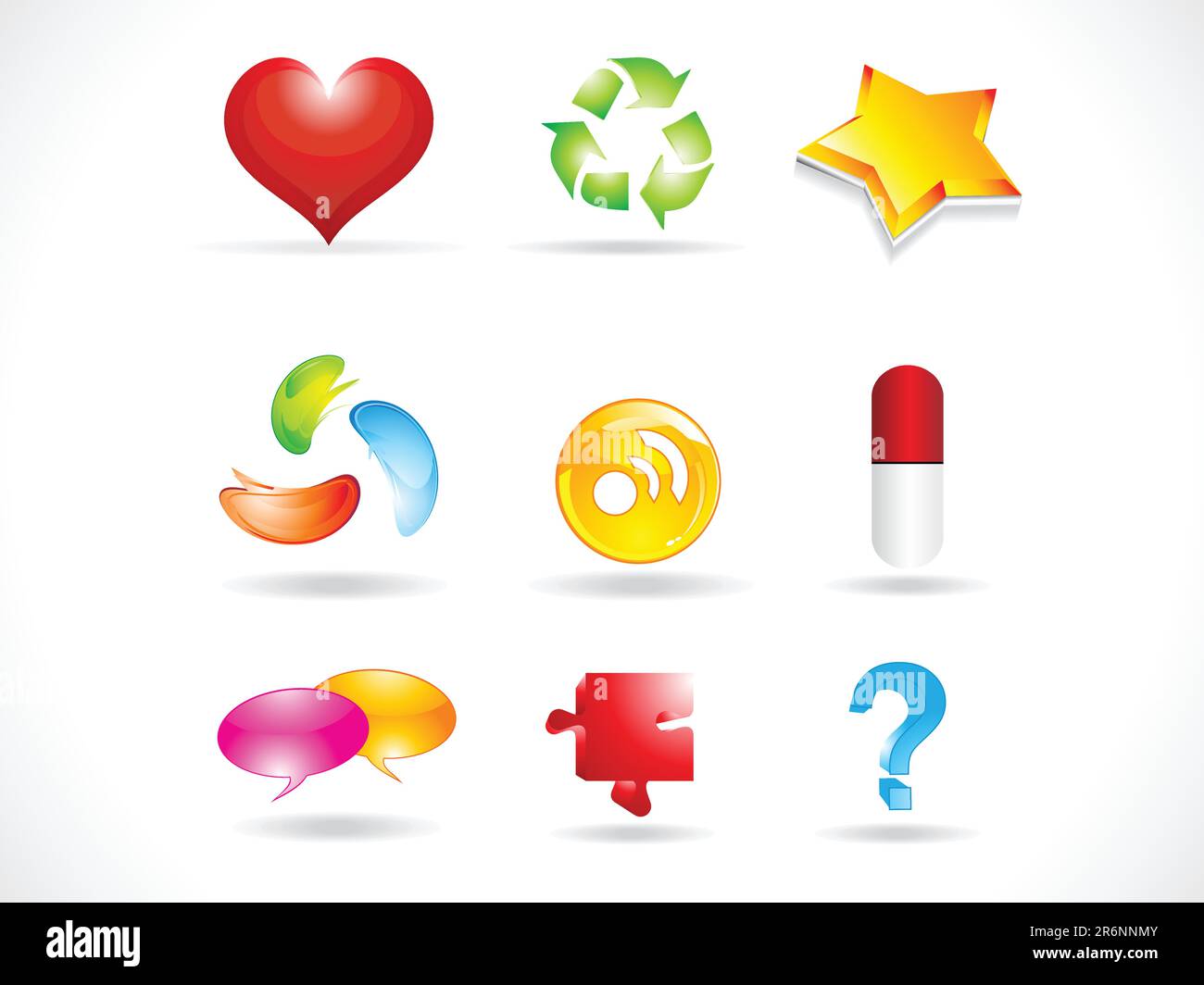 abstract glossy multiple icons vector illustration Stock Vector Image ...