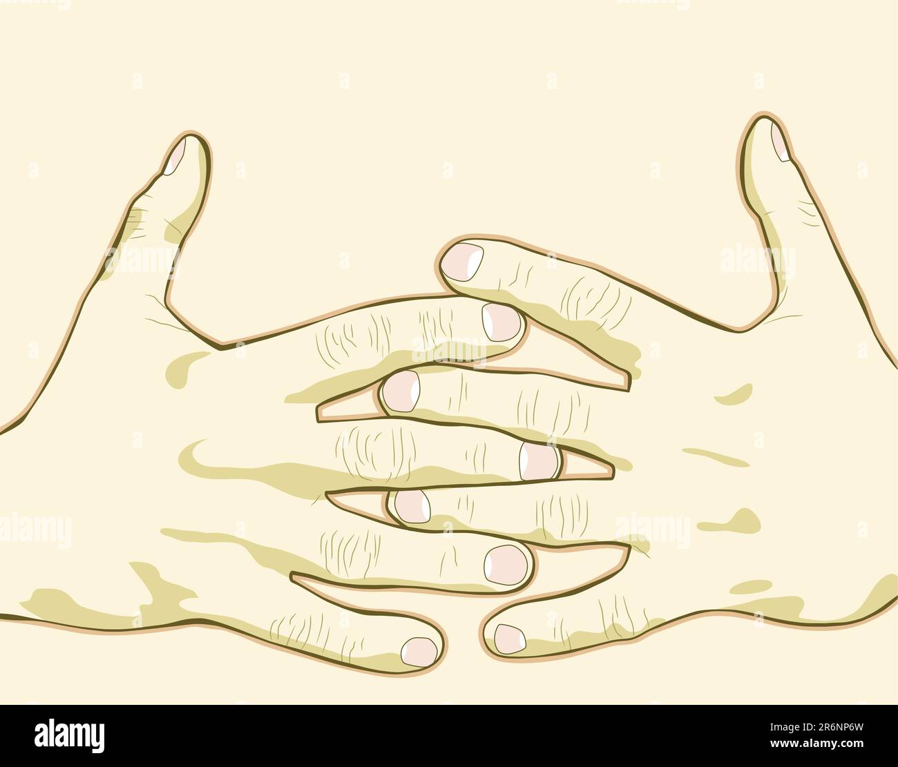 Interlocked hands Stock Vector Images - Alamy