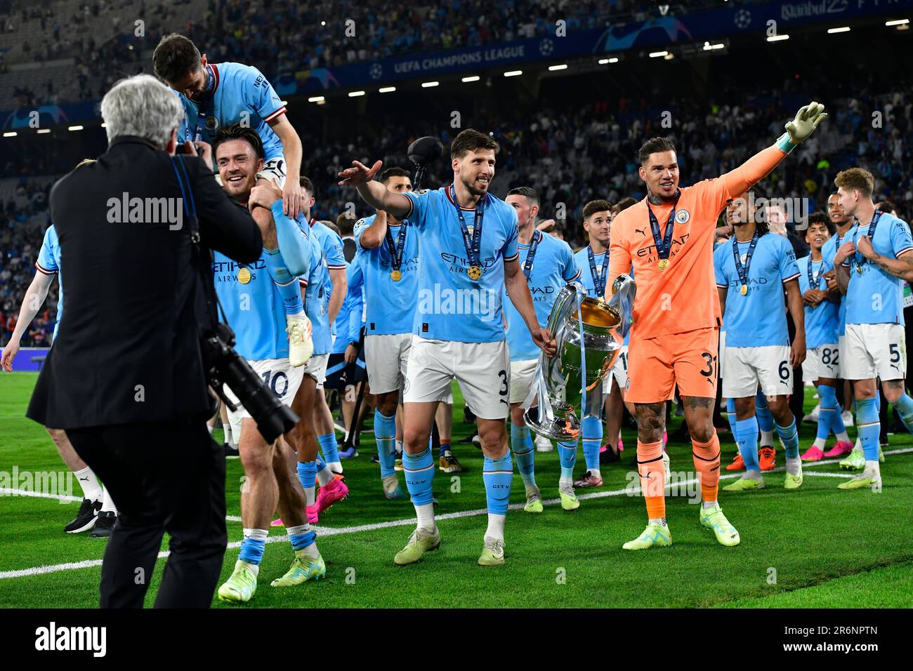 Istanbul, Turkey. 10th June, 2023. Ruben Dias (3) and goalkeeper ...