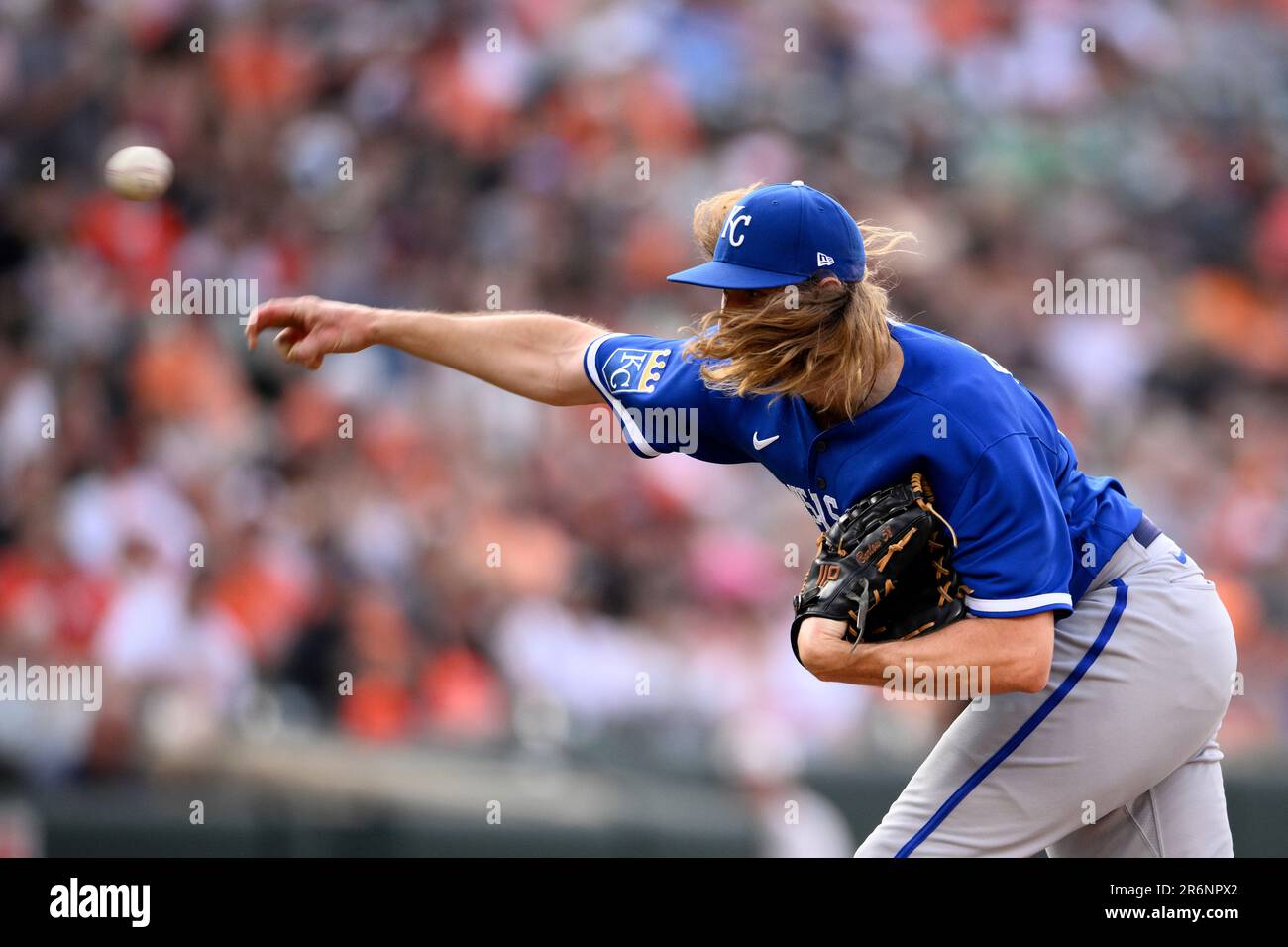 Kansas City Royals relief pitcher Scott Barlow throws during the eighth ...