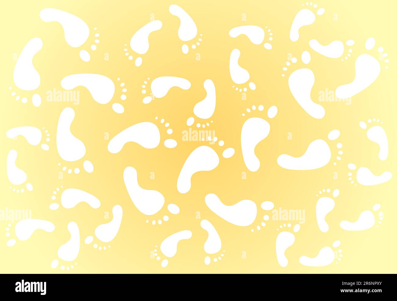Stylized footprints at sand. Symbol of summer holiday Stock Vector ...