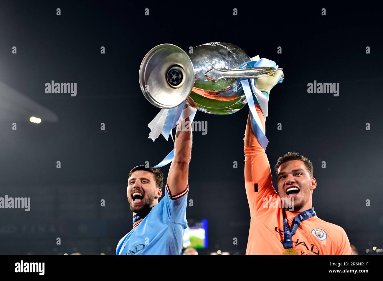 Istanbul, Turkey. 10th June, 2023. Ruben Dias (3) and goalkeeper ...