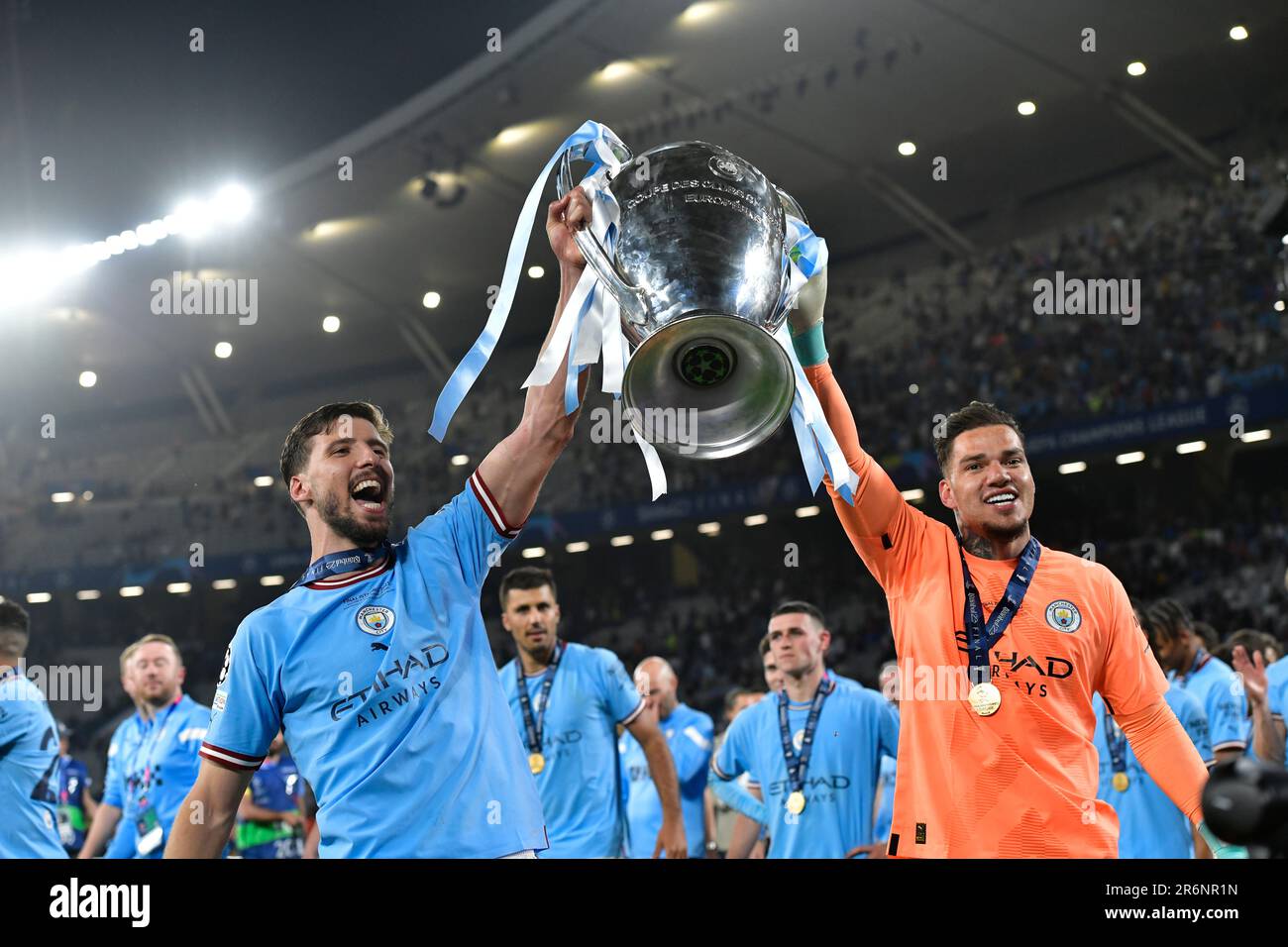 Istanbul, Turkey. 10th June, 2023. Ruben Dias (3) and goalkeeper ...