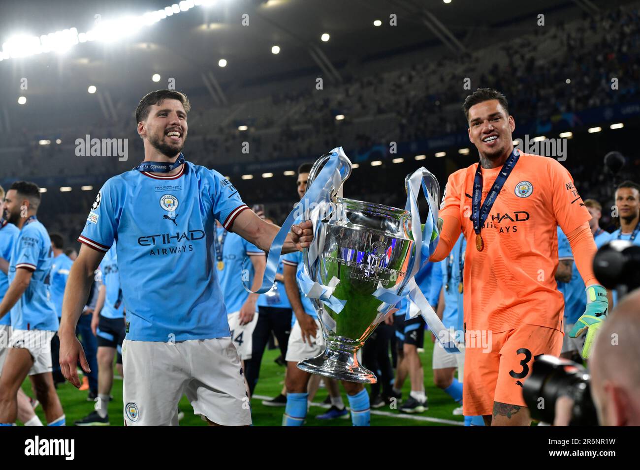 Istanbul, Turkey. 10th June, 2023. Ruben Dias (3) and goalkeeper ...