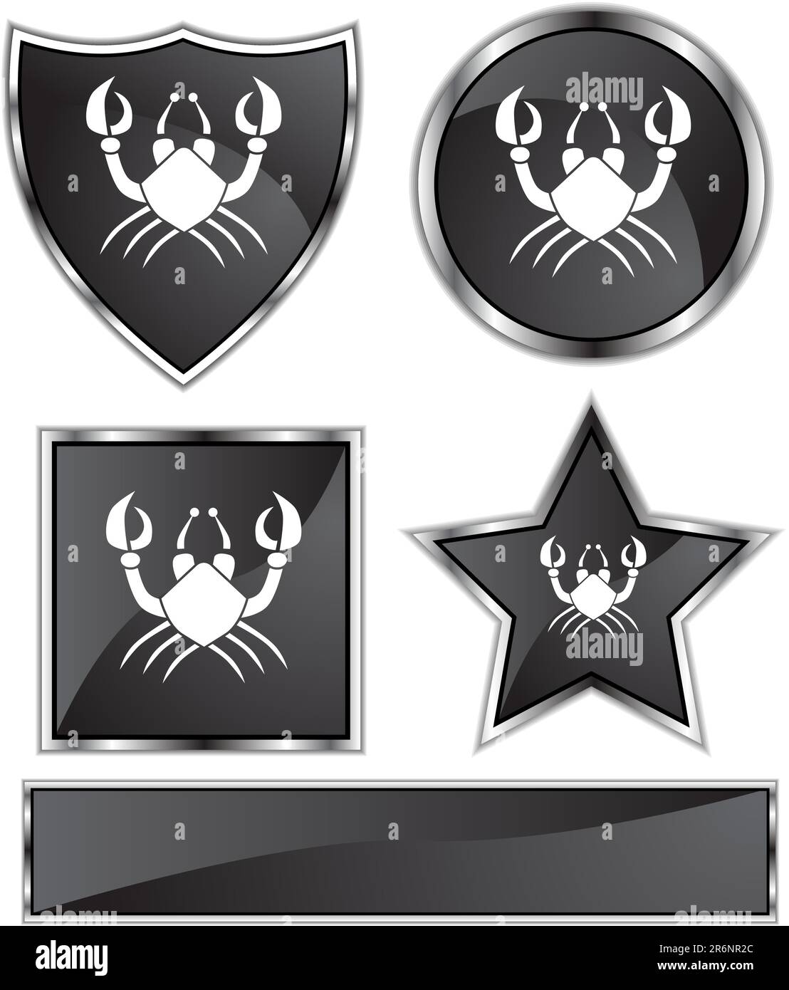 Illustration zodiac sign cancer Black and White Stock Photos & Images ...