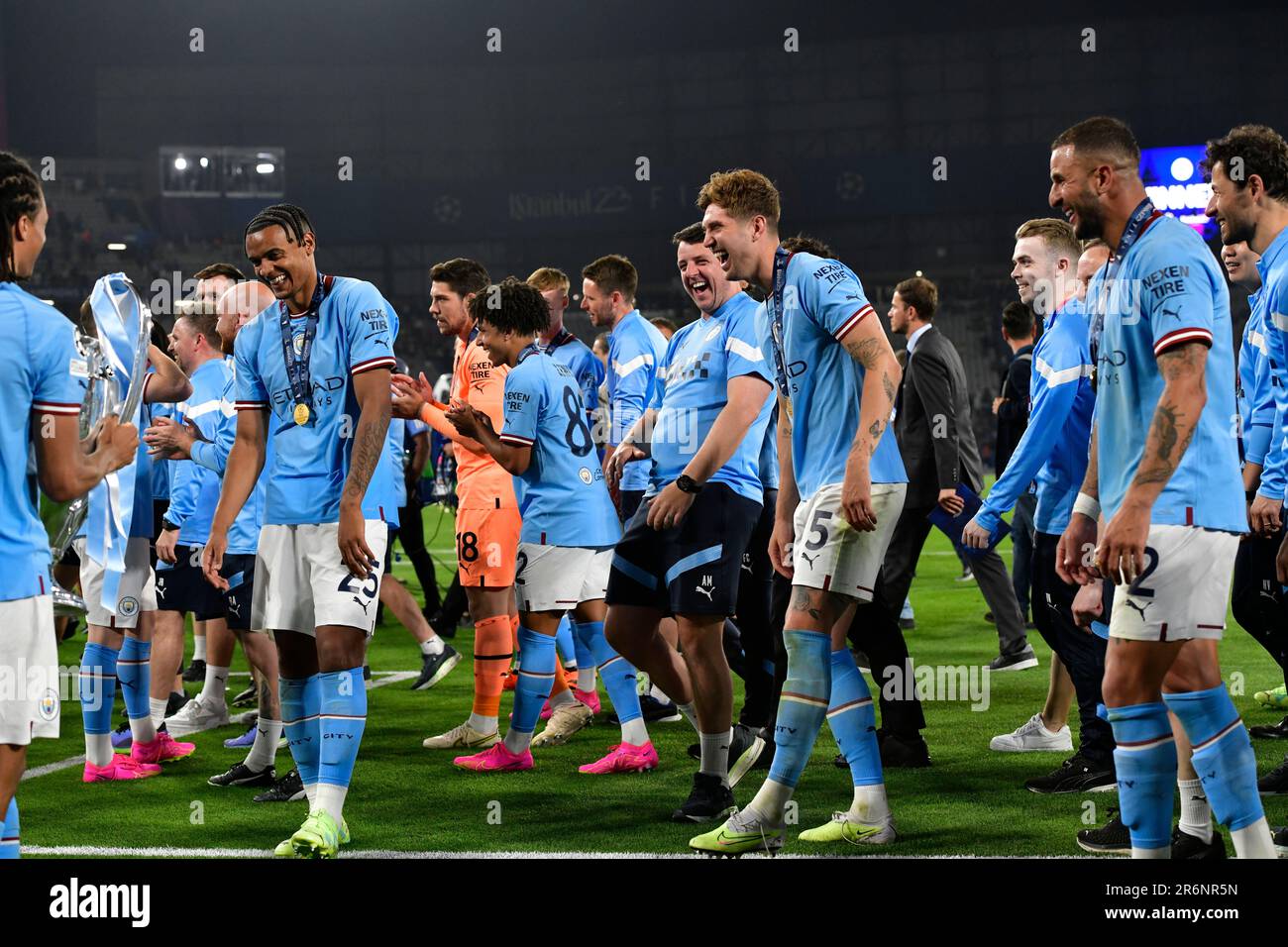 Istanbul, Turkey. 10th June, 2023. The players of Manchester City seen ...