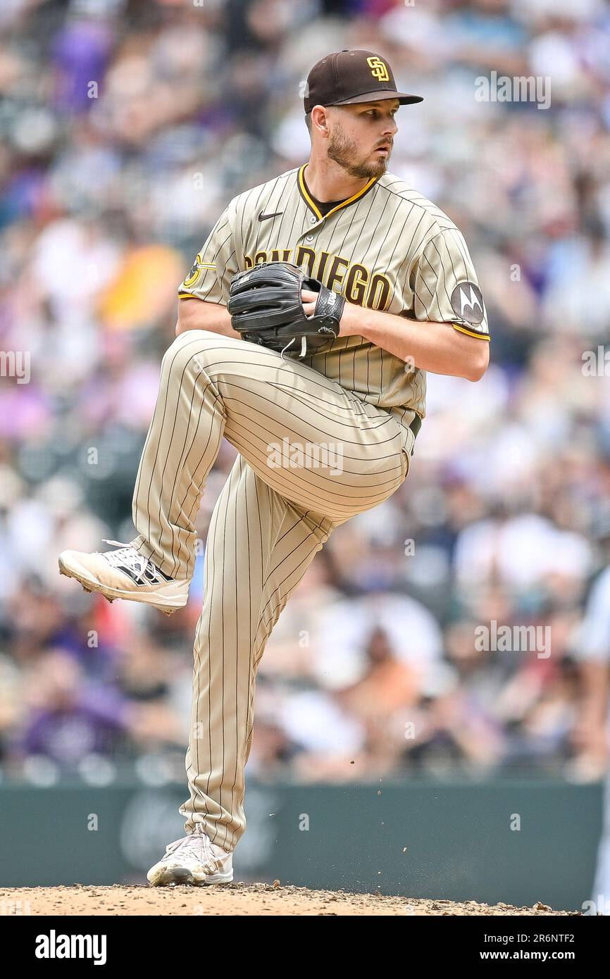 DENVER, CO - JUNE 10: San Diego Padres relief pitcher Steven Wilson (36 ...
