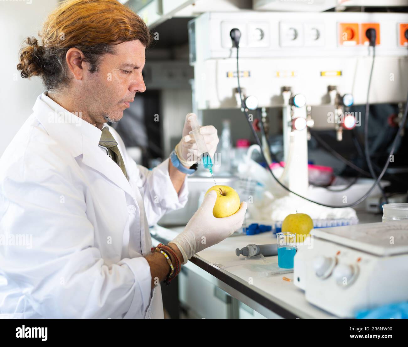 Quality control in the laboratory fruit hi-res stock photography and ...
