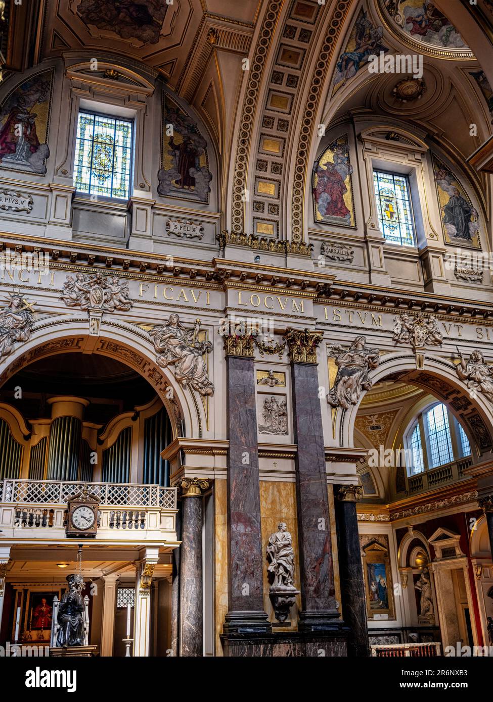 Interior of Brompton Oratory, Brompton Rd, Knightsbridge, London; the ...