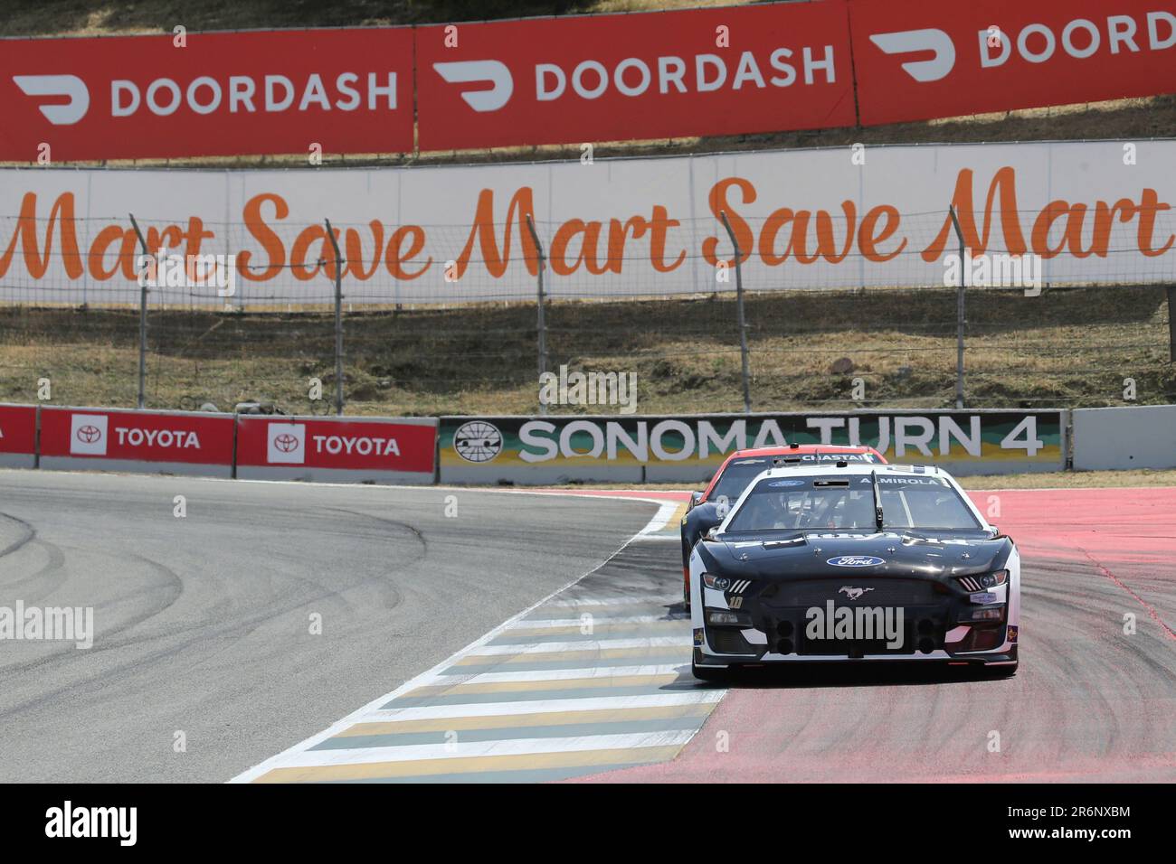 SONOMA, CA - JUNE 10: Aric Almirola (#10 Stewart Haas Racing Smithfield ...
