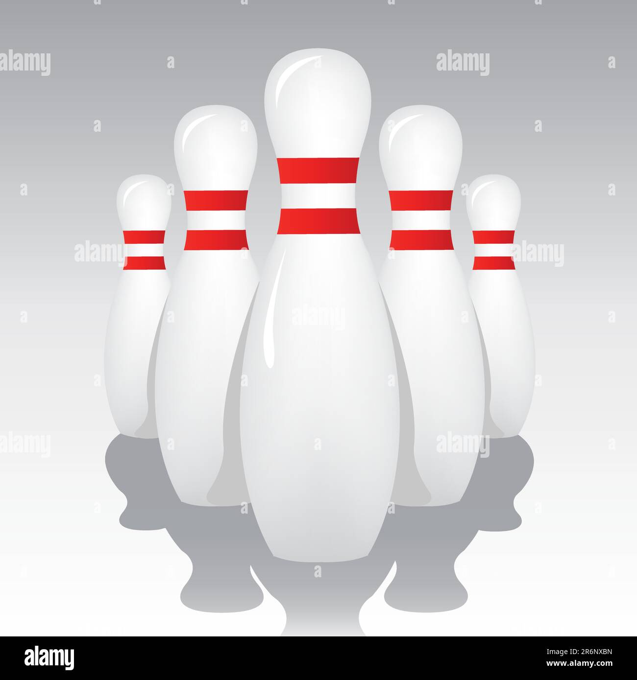 Bowling strike set pins Stock Vector Images - Alamy