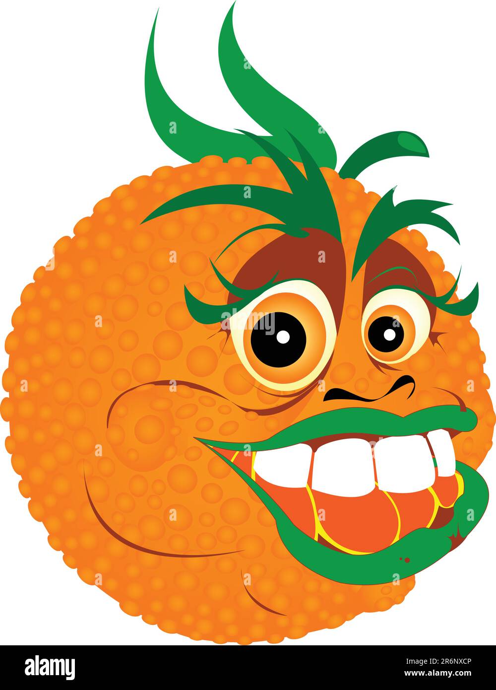 vector illustration of tropic orange cartoon character Stock Vector ...