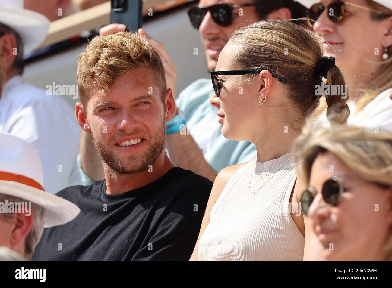 Paris, France. 10th June, 2023. Kevin Mayer and Delphine Jariel in the ...