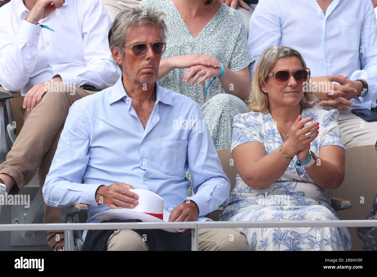 Paris, France. 10th June, 2023. Dominique Desseigne in the stands ...