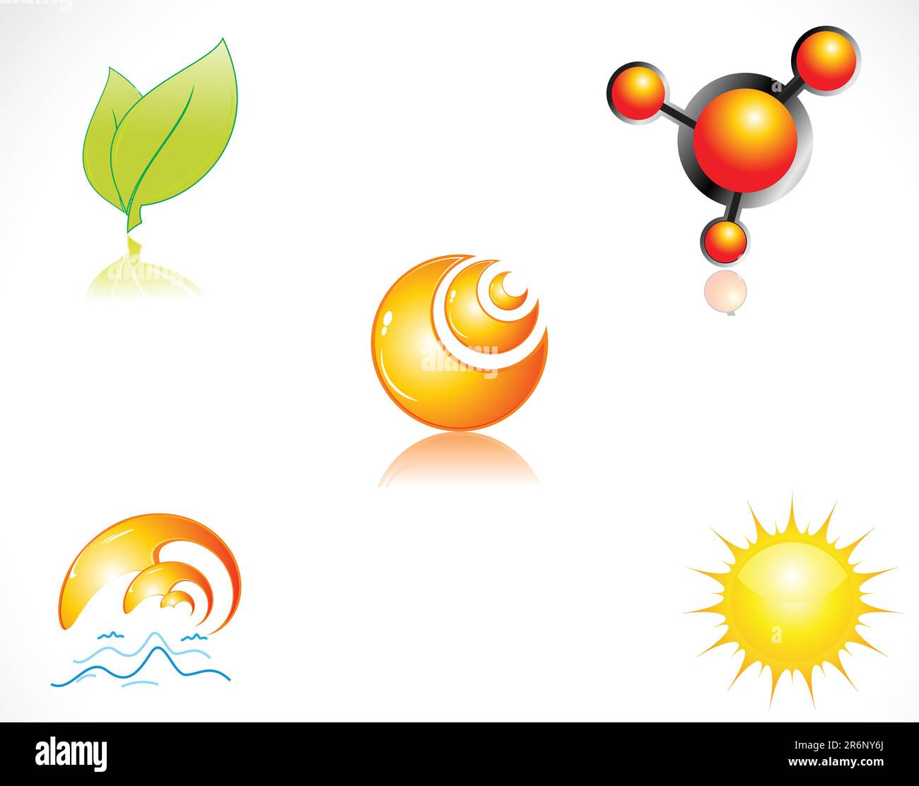 abstract glossy multiple icons vector illustration Stock Vector Image ...