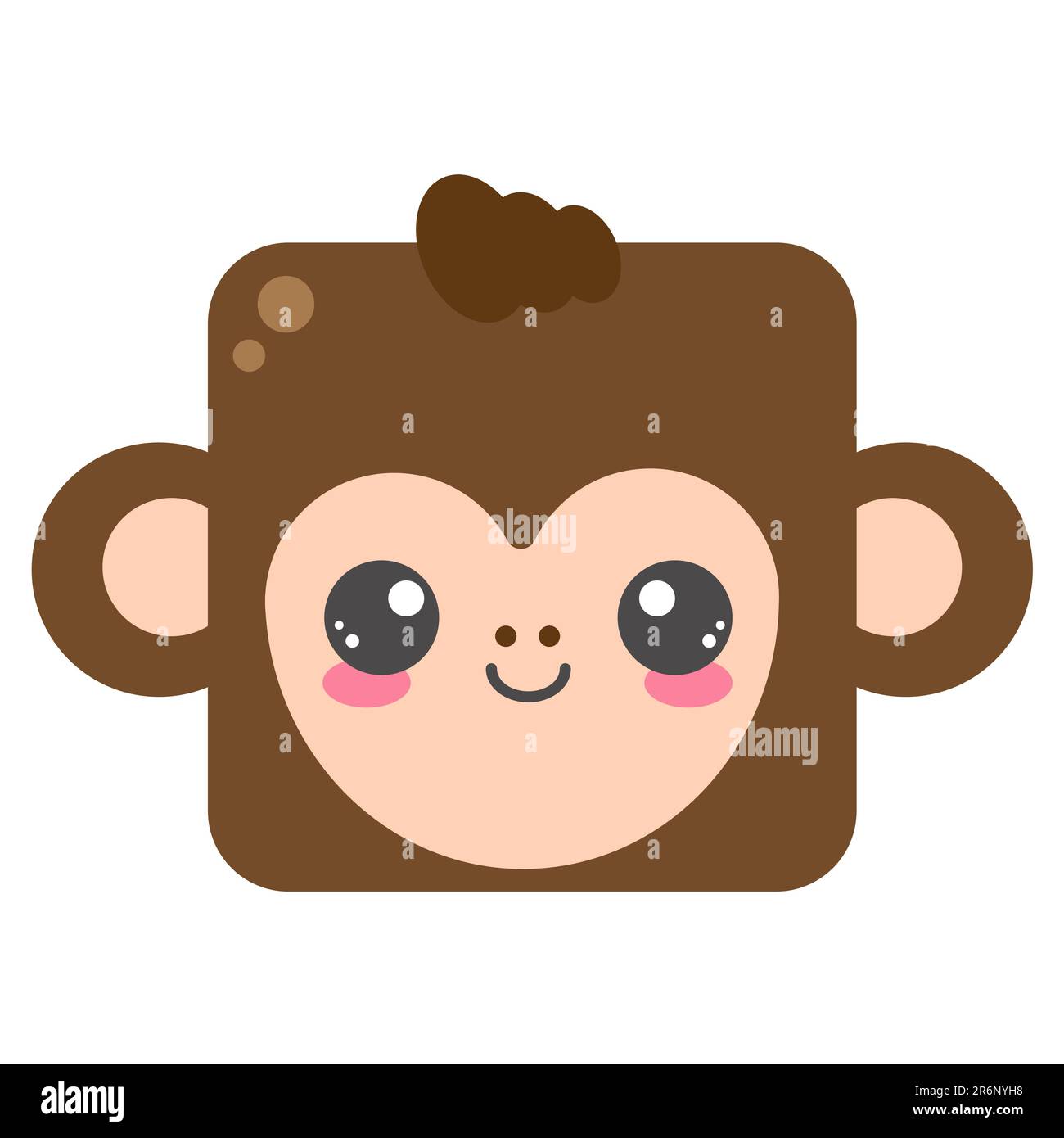 Cute Monkey Face Cartoon