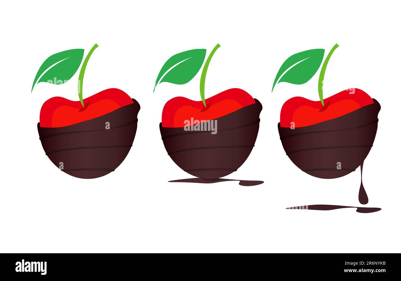 Cherries and icons Stock Vector Images - Alamy