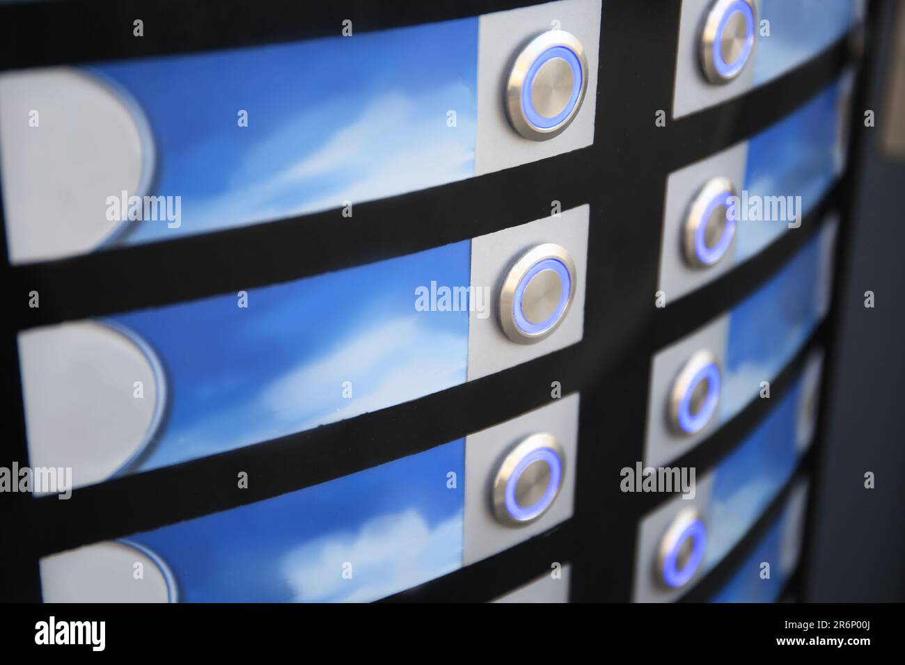 Coffee vending machine with different types of drinks, closeup Stock ...