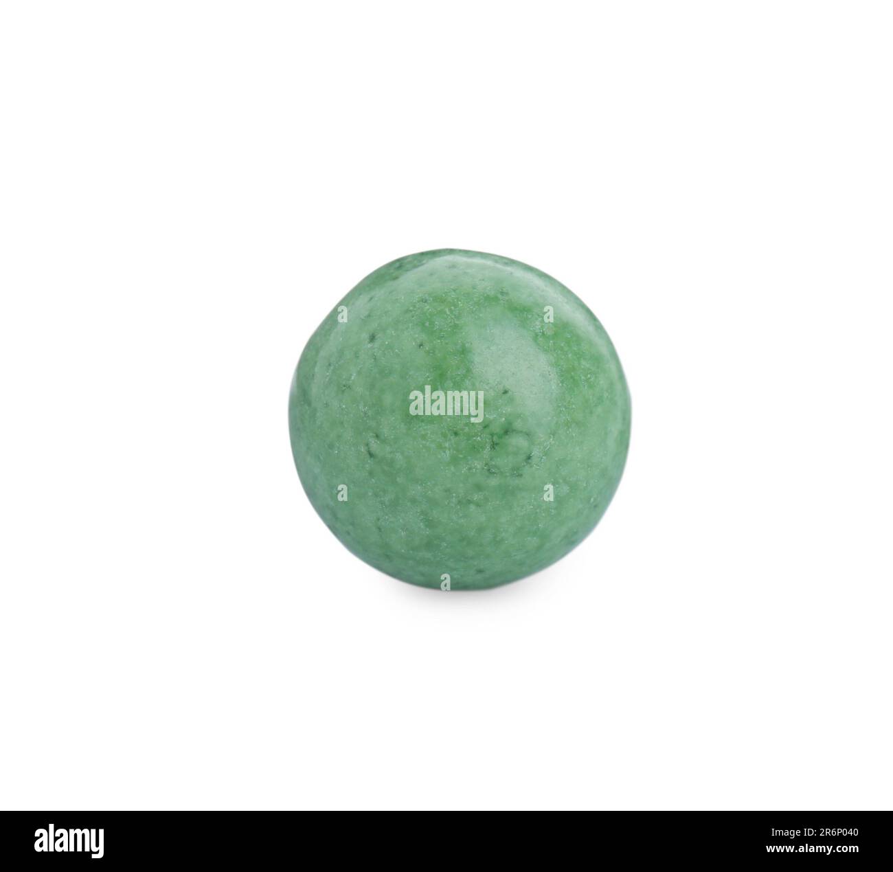 One bright green gumball isolated on white Stock Photo - Alamy