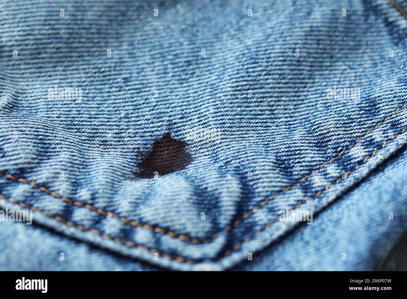 Stain of black ink on jeans, closeup. Space for text Stock Photo - Alamy