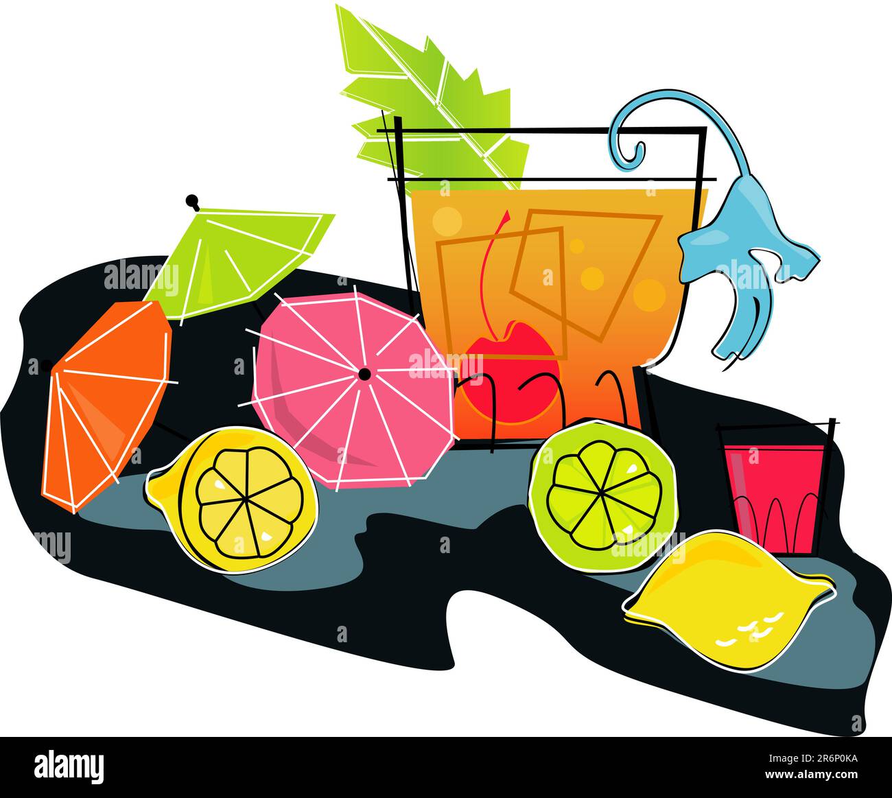 Stylish cocktail Stock Vector Images - Alamy