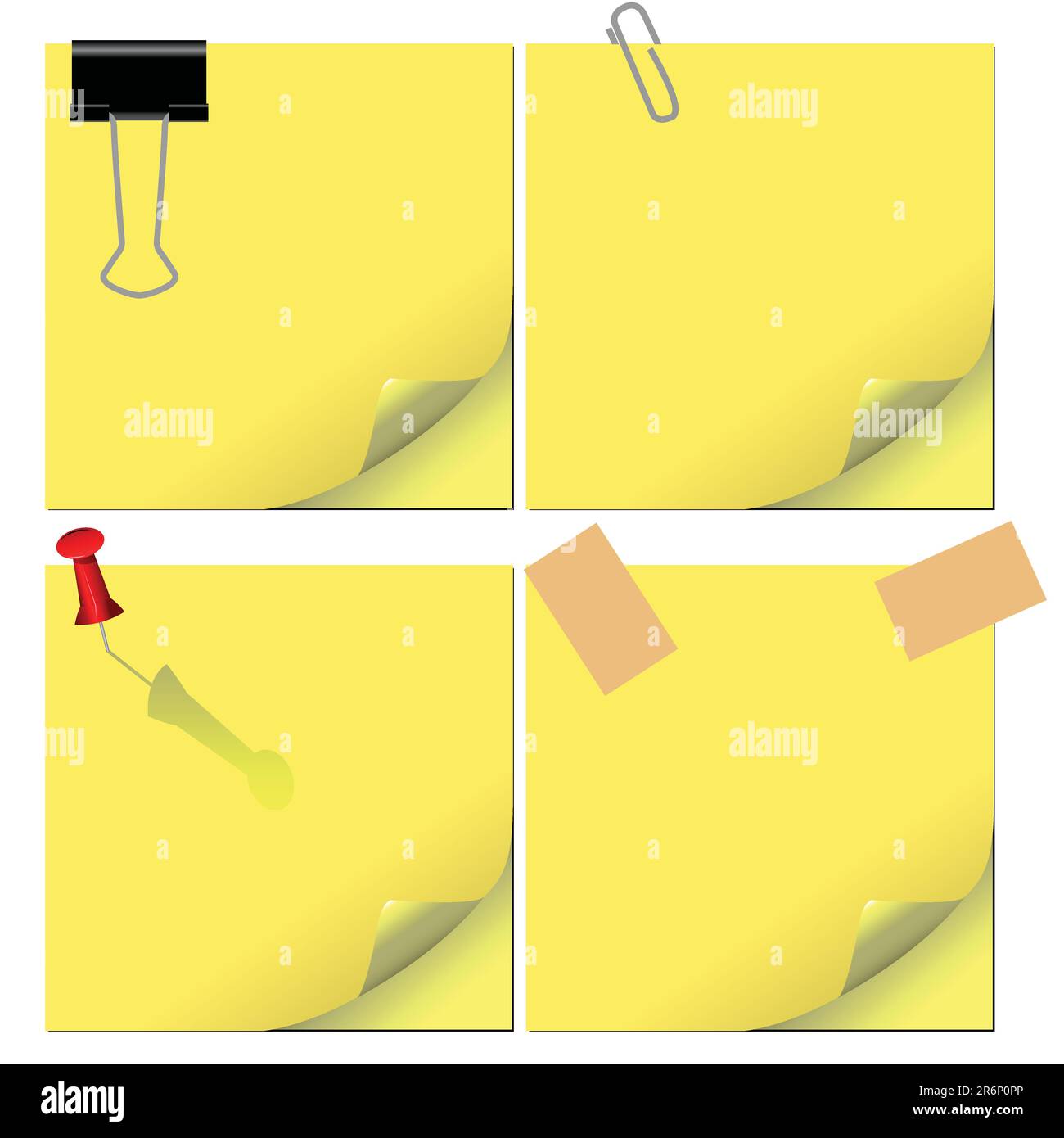 vector set of blank note papers Stock Vector Image & Art - Alamy