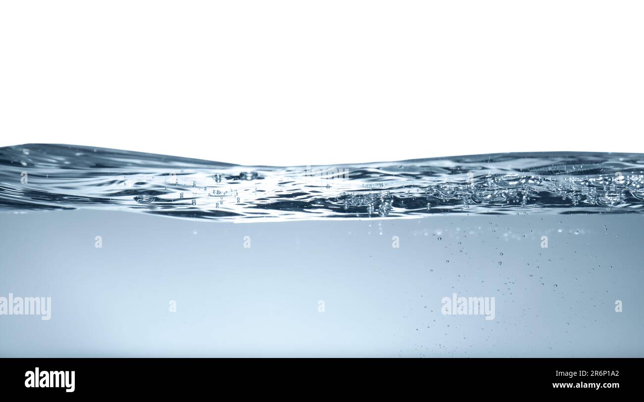 Transparent clear water wave on grey background Stock Photo - Alamy