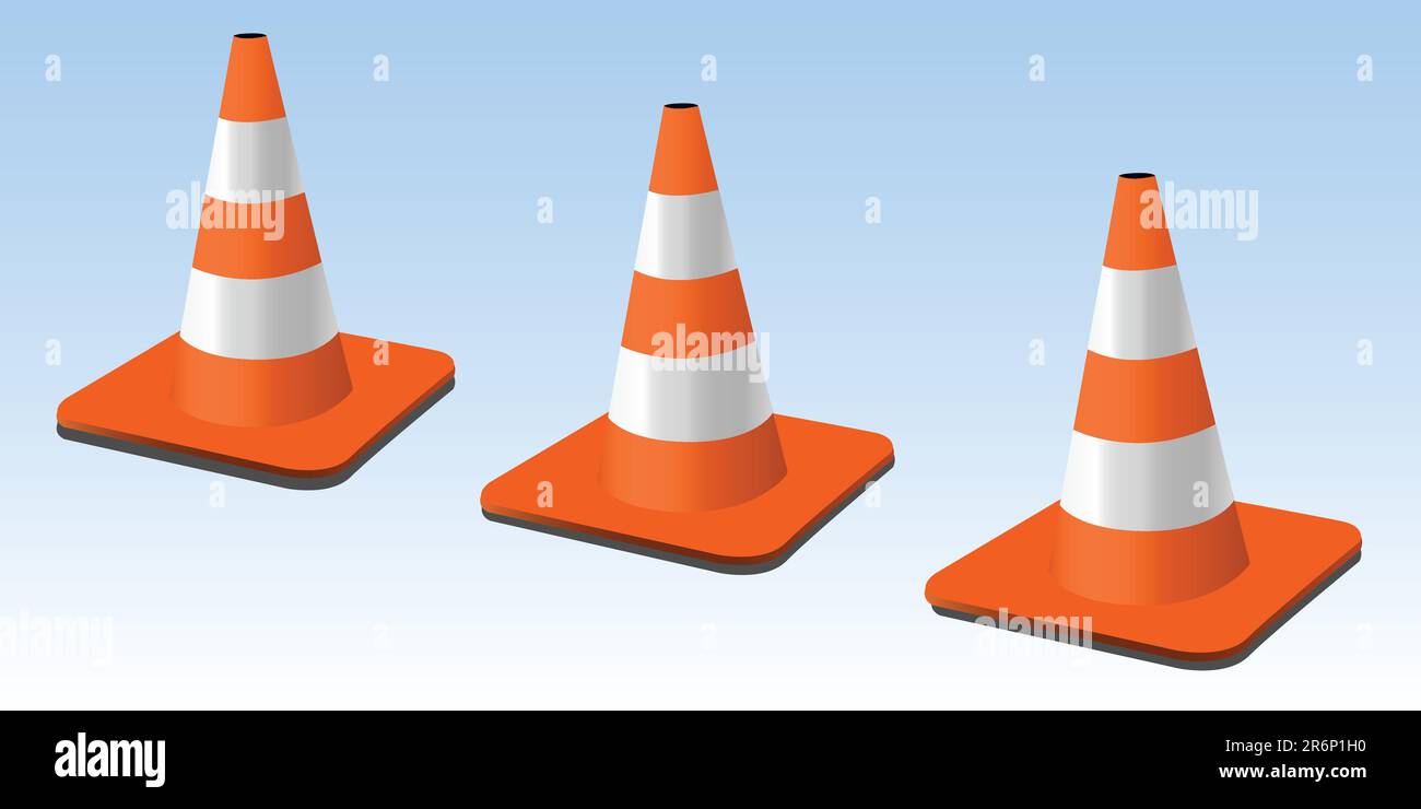 Highway traffic cones Stock Vector Images - Alamy
