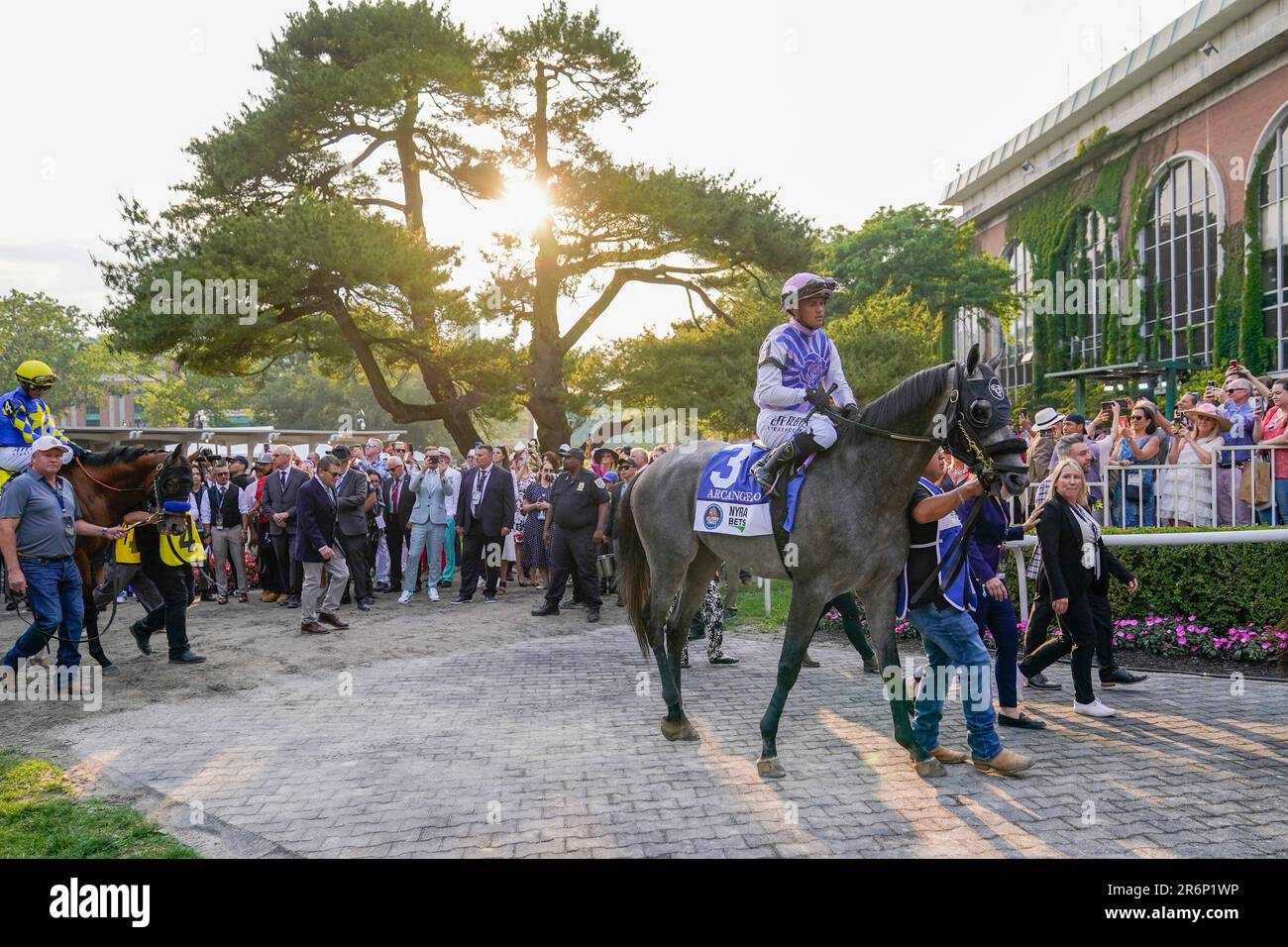 Owner Jon Ebbert, right, and trainer Jena M. Antonucci, second from ...
