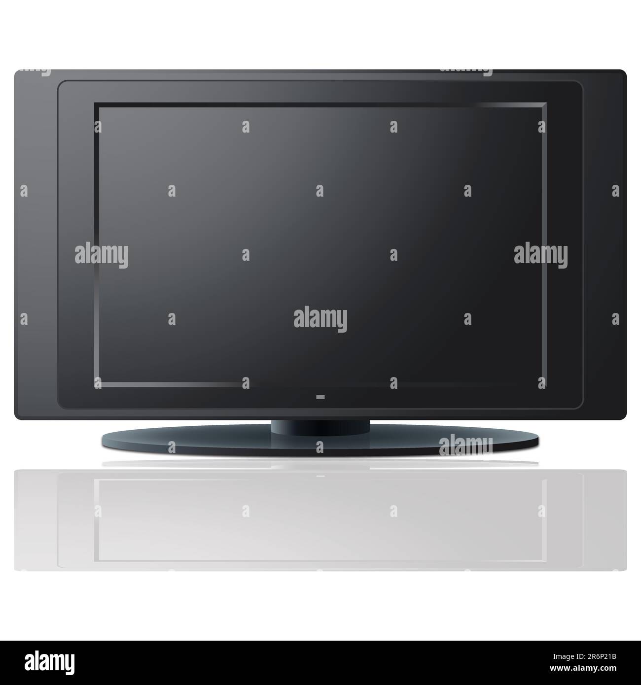 Modern LCD TV set over a white background Stock Vector Image & Art - Alamy